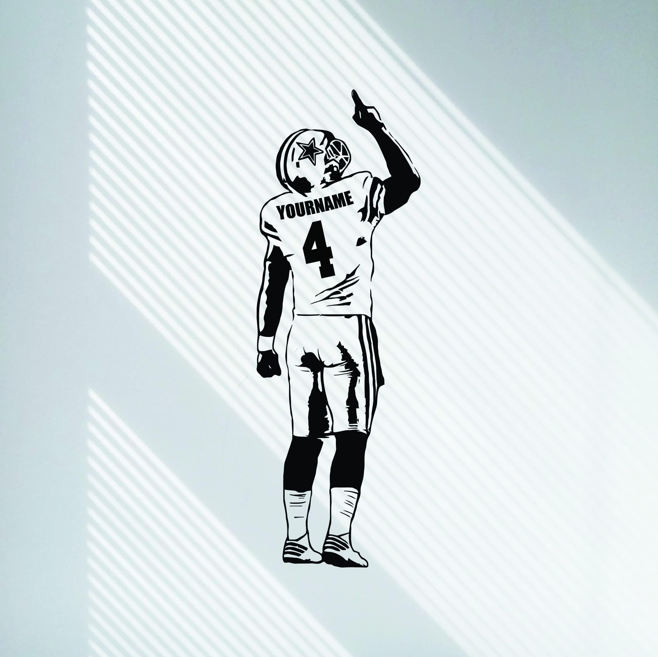 Amazon.com: Personalized Custom Football Wall Decal - Choose Your Name ...