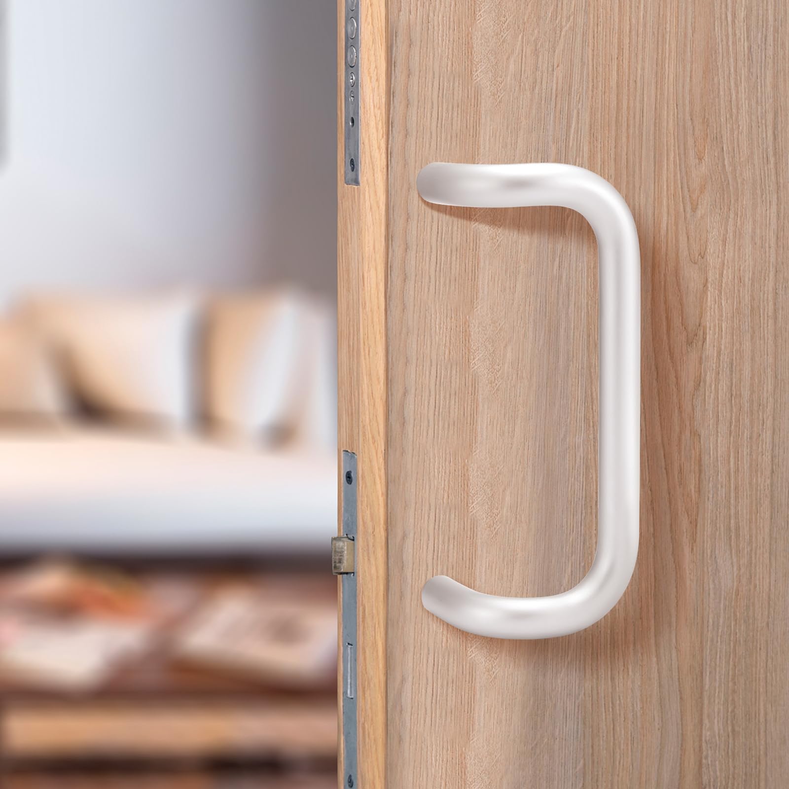 MorningRo Offset Door Pull Commercial Door Handle 10" Center to Center ...