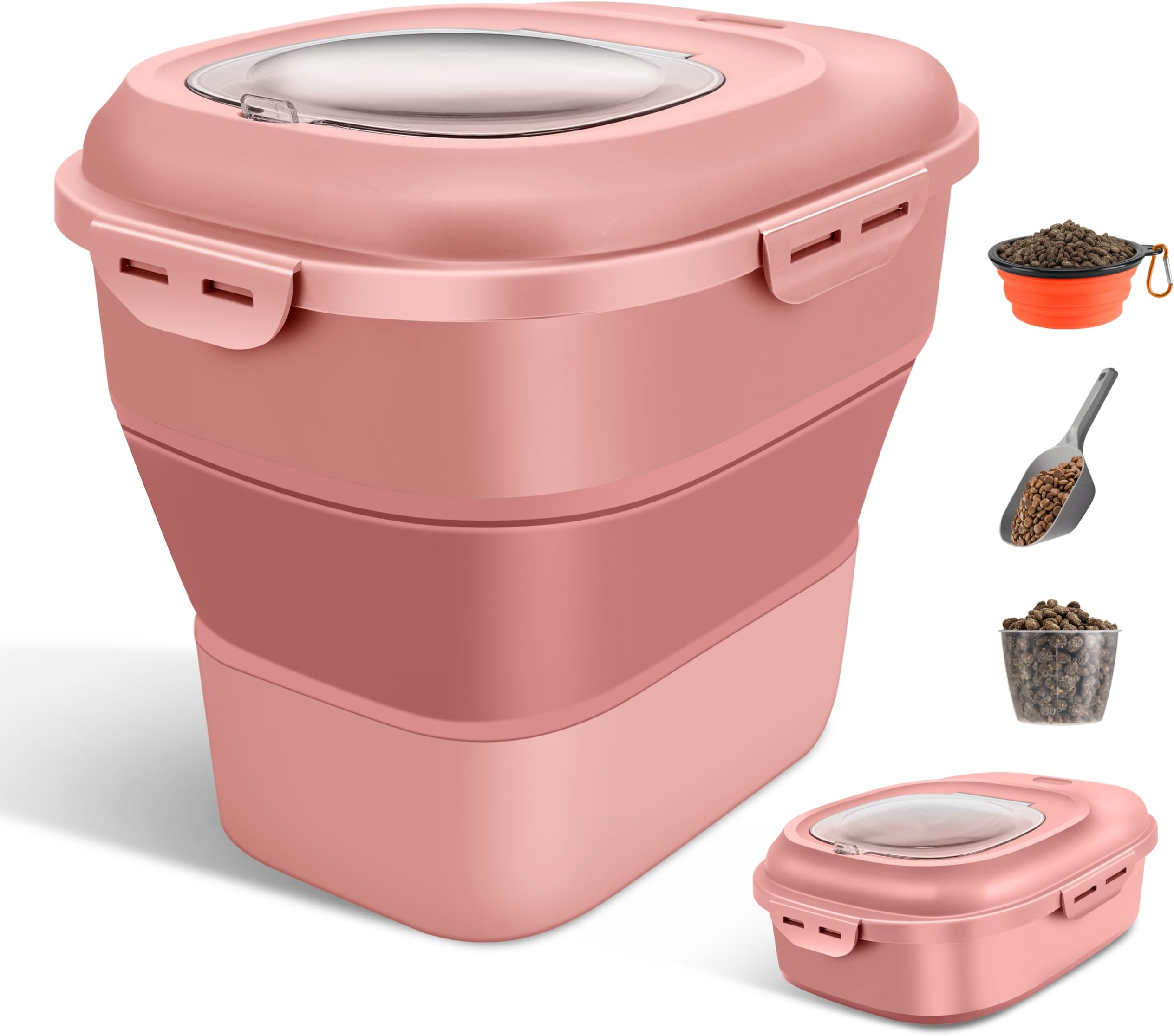 Amazon.com: HBlife 13 Lbs (6 L) Dog Food Storage Container Collapsible ...