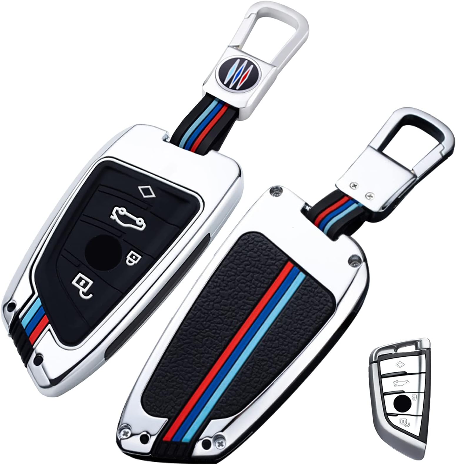 Amazon.com: OLLEN Key Fob Cover with Ring, Fit for BMW 2023 2024 New 5/ ...