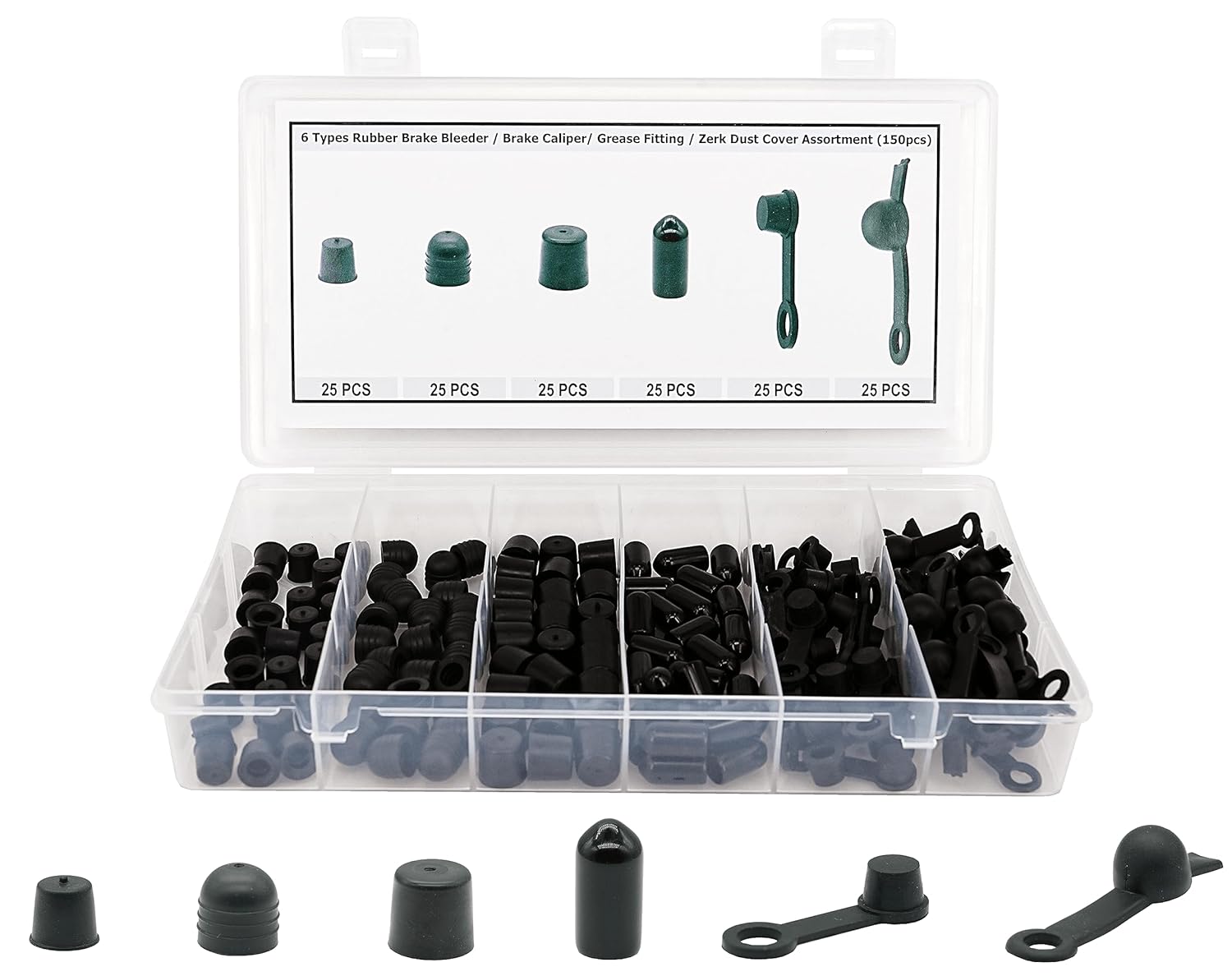 Amazon.com: Dsnaduo 6 Types Rubber Brake Bleeder Cap Brake Caliper Cap ...