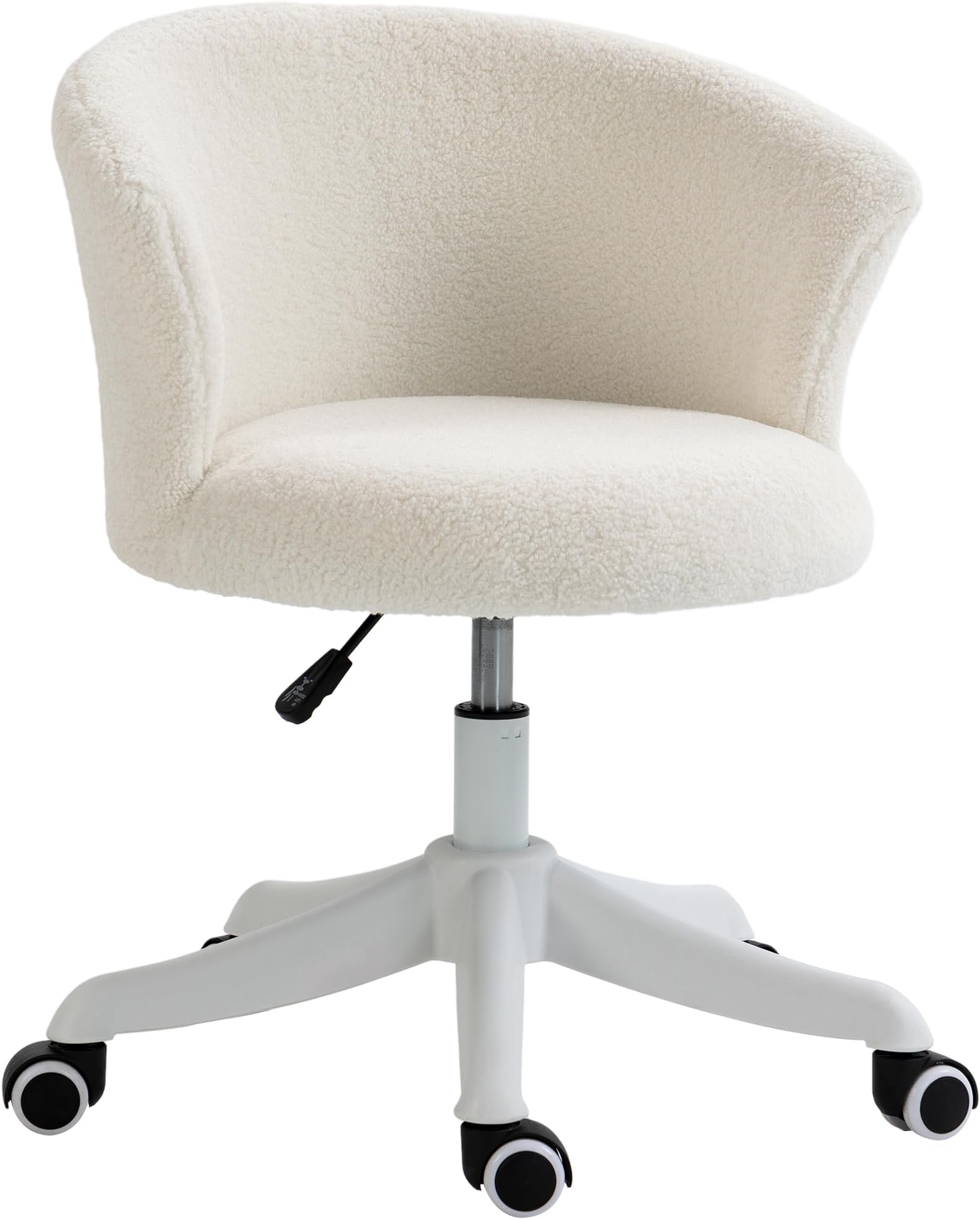 Vinsetto Armless Office Chair, Fluffy Computer Desk Chair with ...