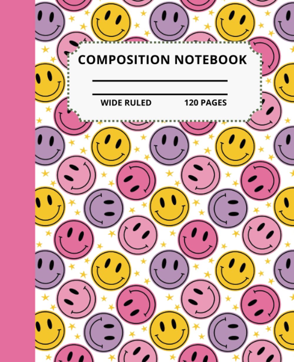 Smiley faces Composition Notebook: Wide Ruled with field 120 pages 7 ...