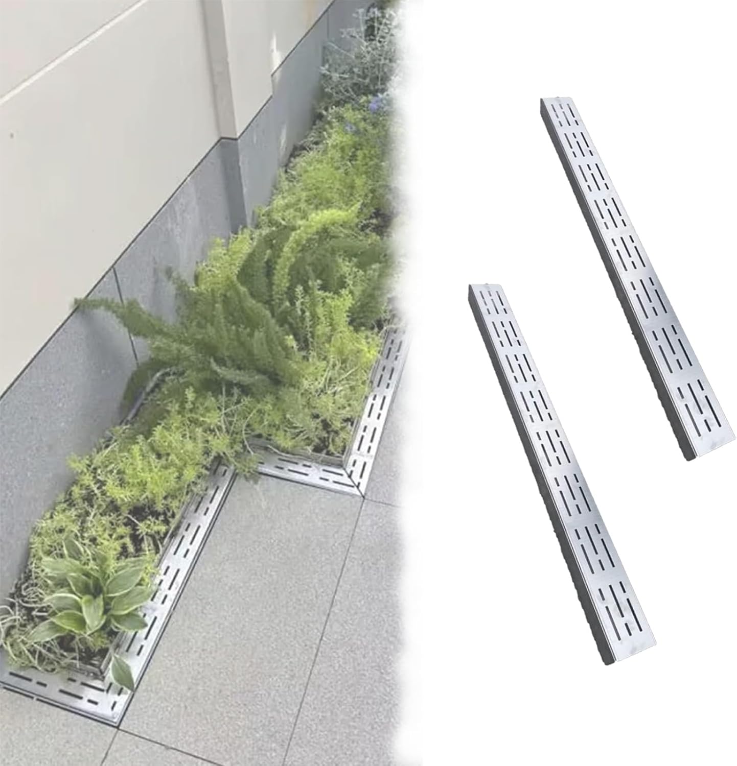 Slim Driveway Gutter Drainage Kit - Easy Install Stainless Steel ...