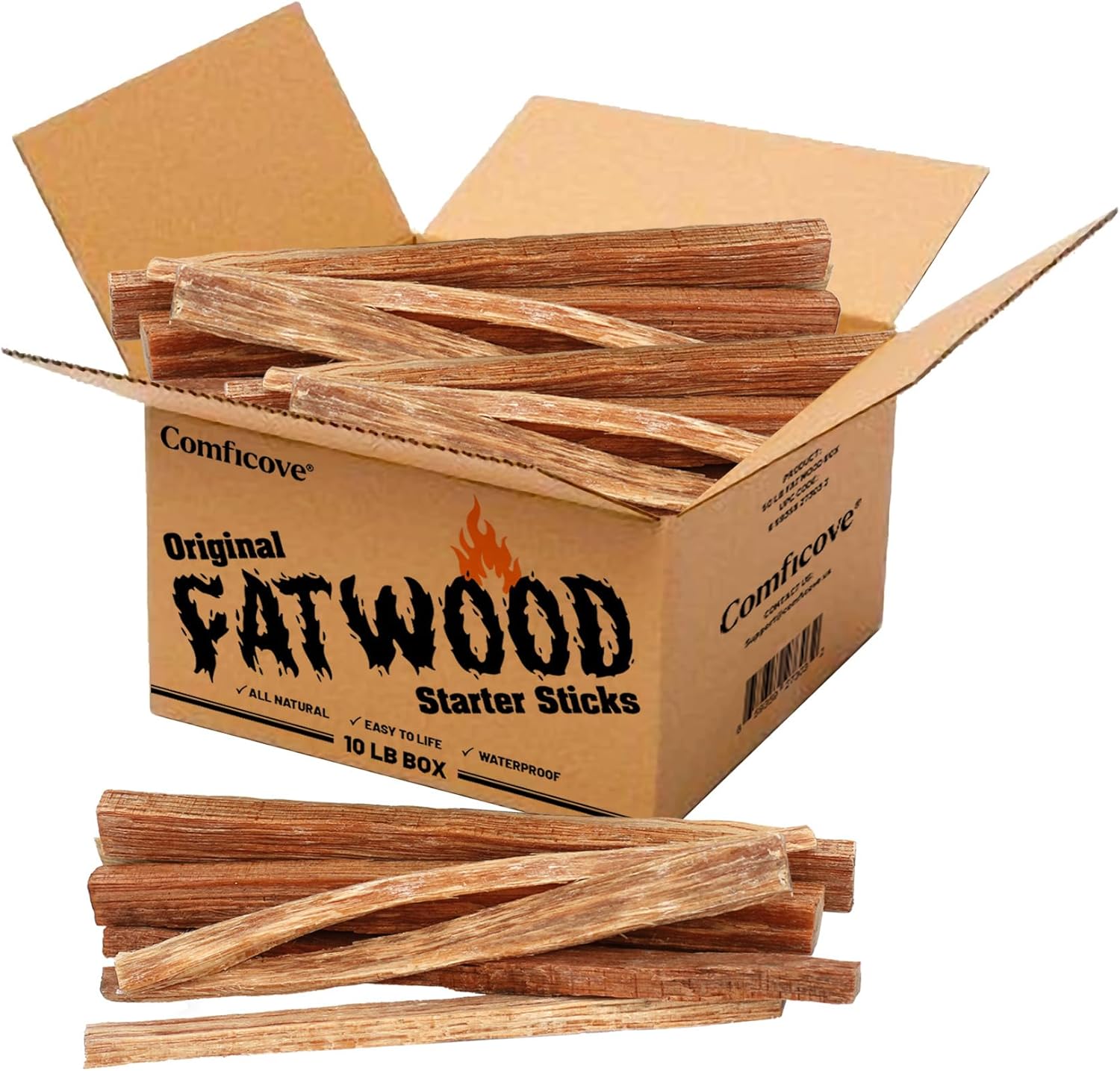Amazon.com : 10 lbs. Fatwood Fire Starter Sticks Camping Essentials ...