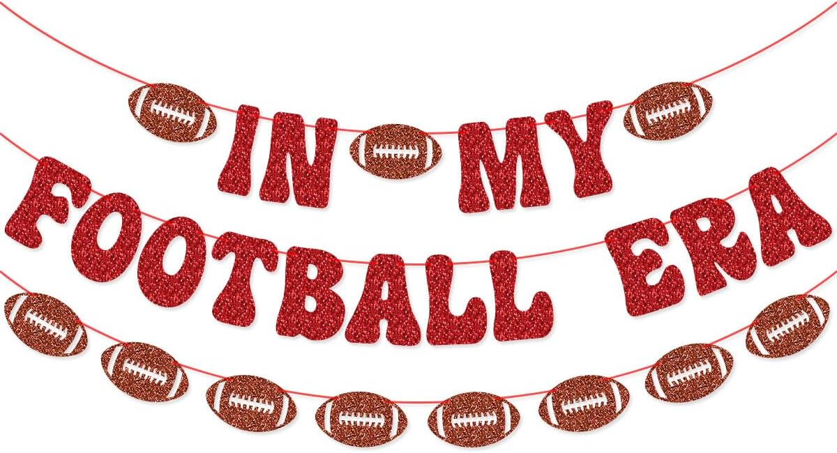 Amazon.com: In My Football Era Game Day Banner for Singer Themed ...