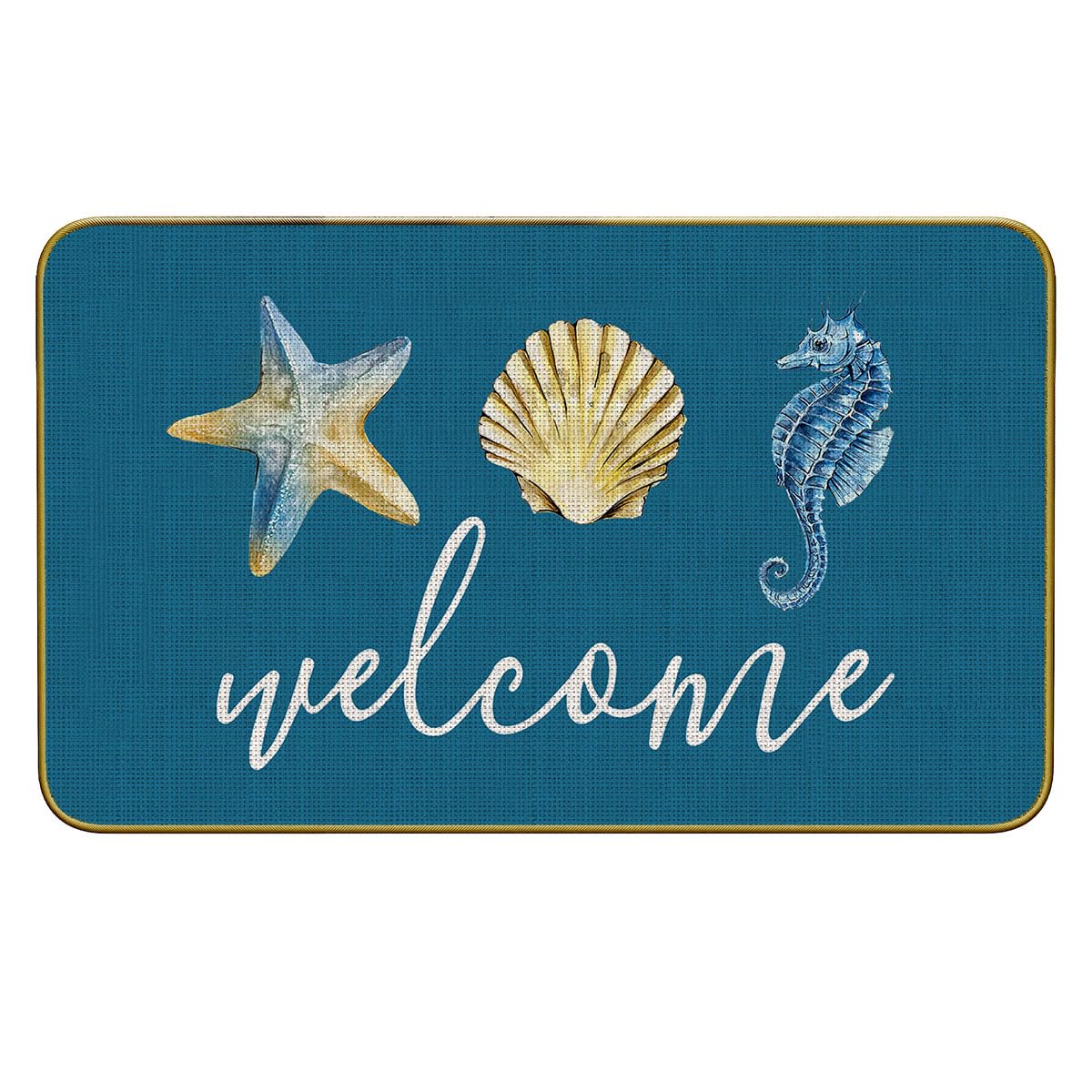Amazon.com: Mingnei Nautical Door Mat,Beach Door Mats Outdoor,Beach Rug ...
