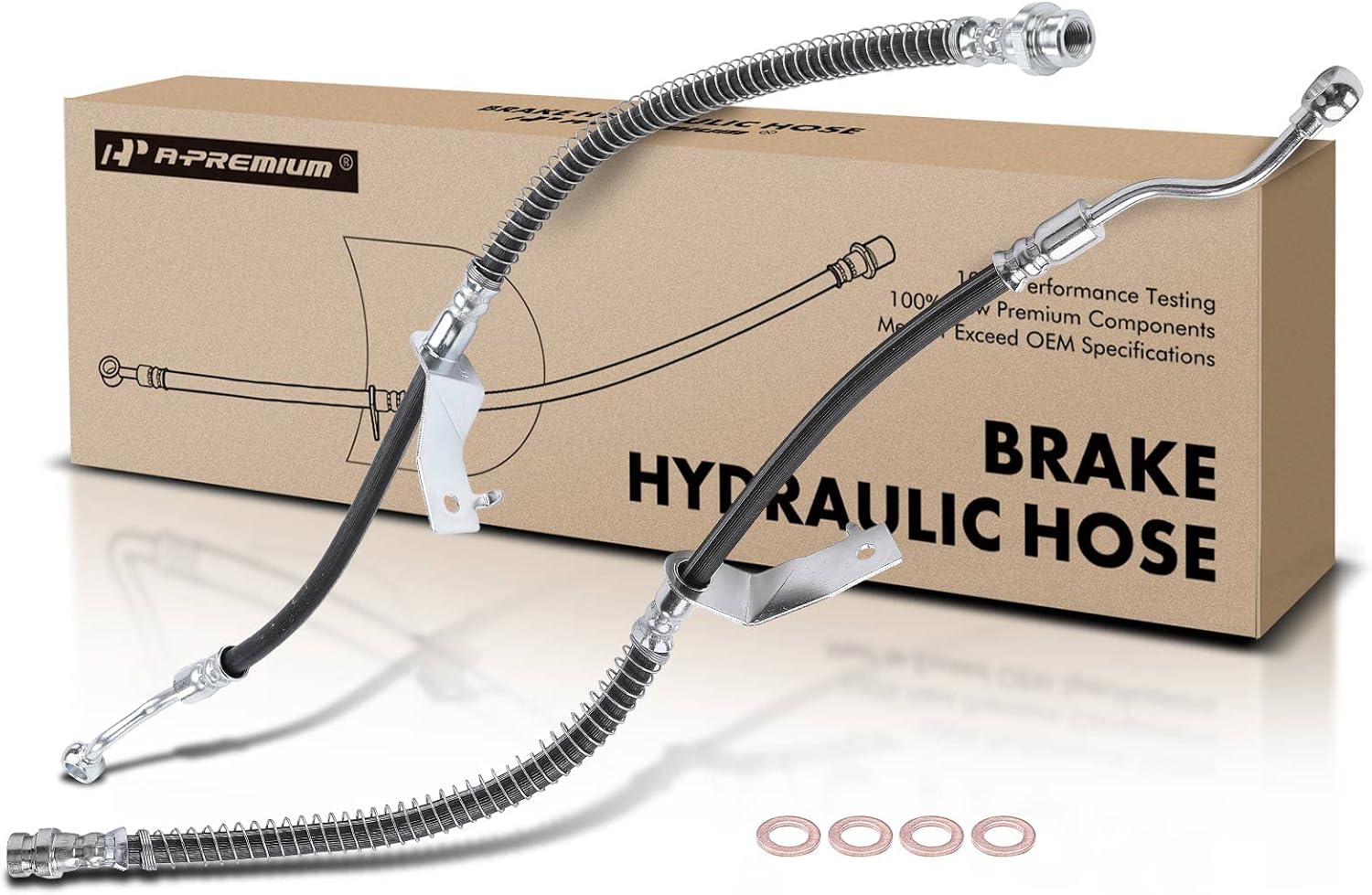 Amazon.com: A-Premium Front Driver and Passenger Brake Hydraulic Hoses ...