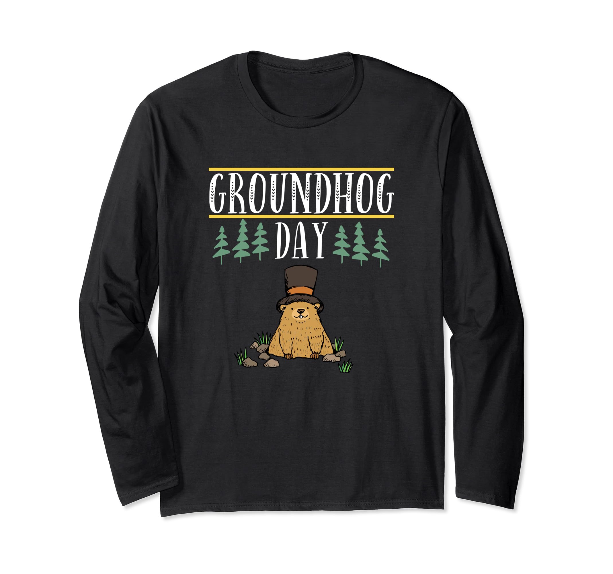 Amazon.com: Groundhog Day Long Sleeve TShirt Ground Hog Clothing ...