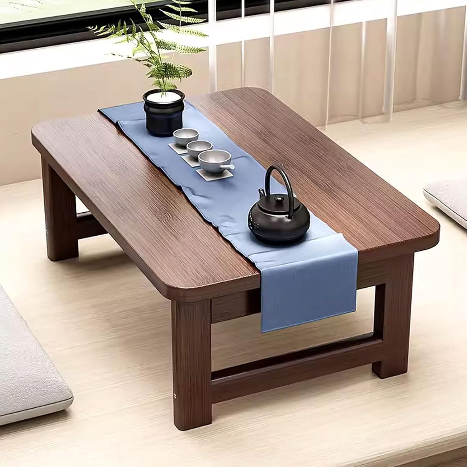 Japanischer Boden-Esstisch, zusammenklappbar für kleine Räume ...