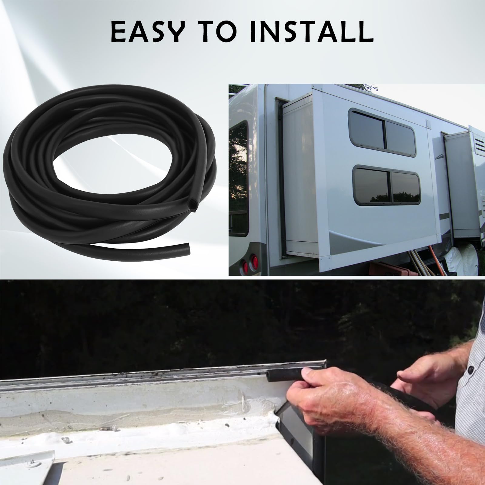 Snapklik.com : 018-338-BLK RV Slide Out Seal 30 Ft, Weather Stripping ...