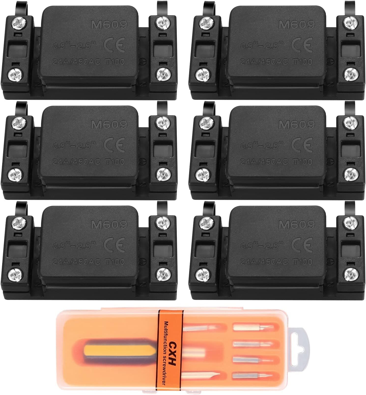 10 x Connection Box Choc Block Inline Junction Box : Amazon.co.uk: DIY ...