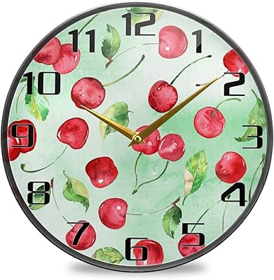 Amazon.com: Kitchen Wall Clock, Fruit Design (Red Strawberry) : Home ...