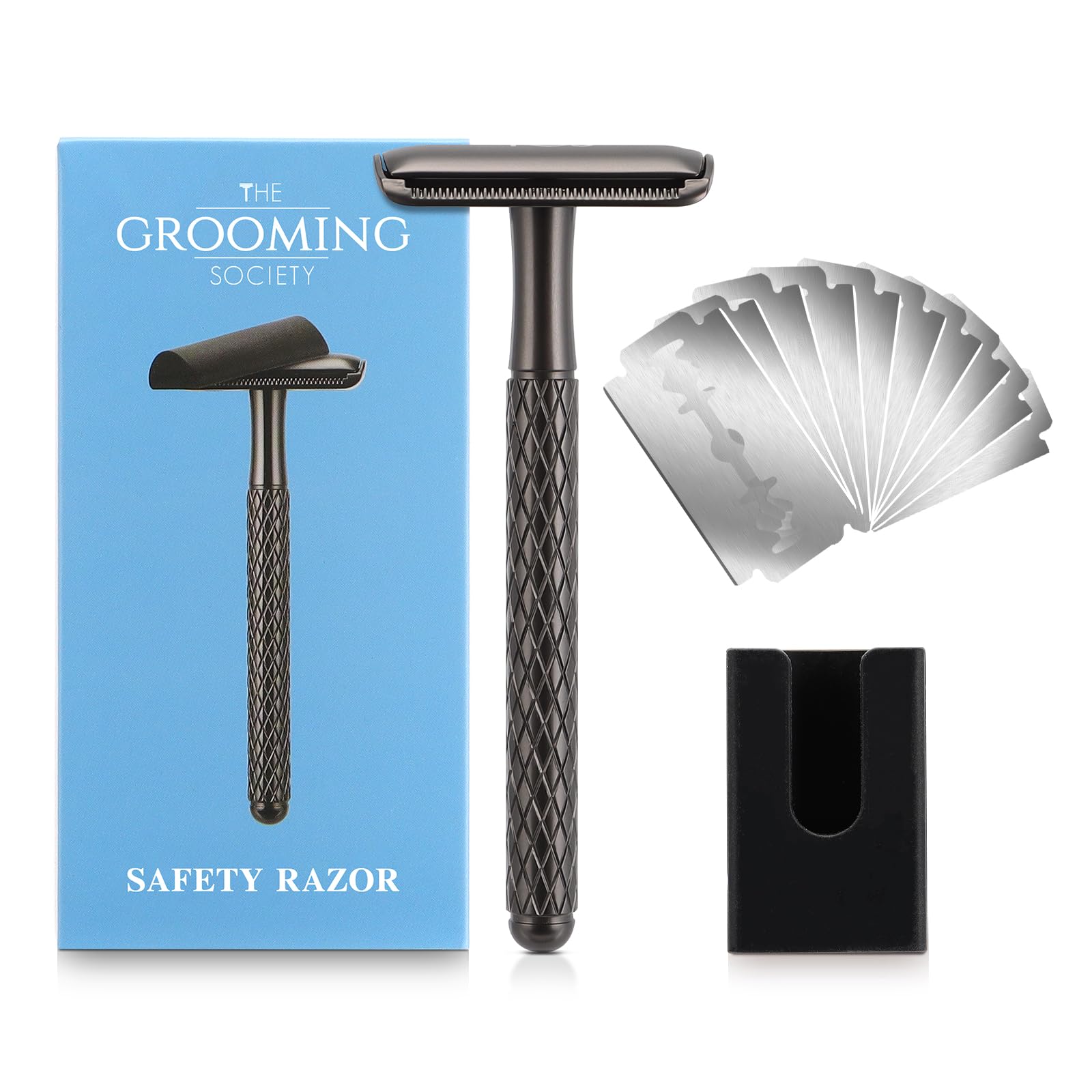 Amazon.com: The Grooming Society Single Blade Safety Razor for Men with ...