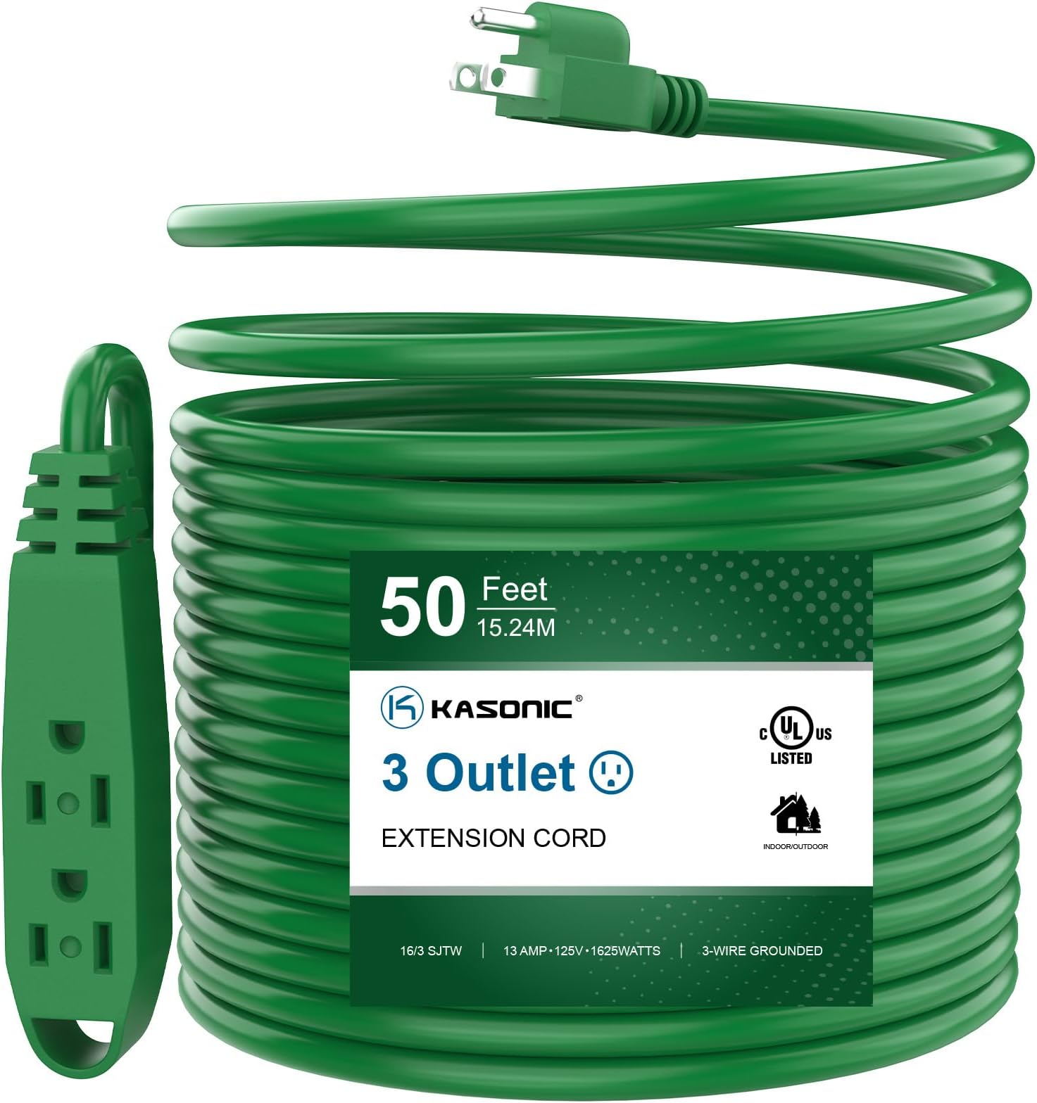 Amazon.com: GREATIDE 50 Ft Outdoor Extension Cord with 3 Electrical ...
