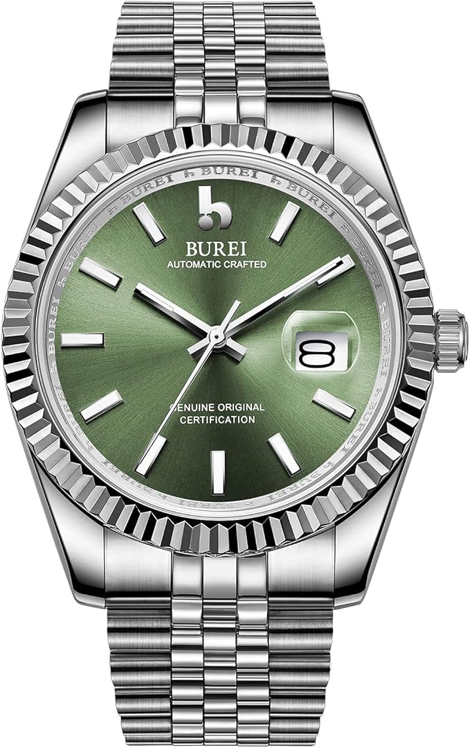 BUREI Men's Automatic Watch Elegant Model Classic Design Japanese ...