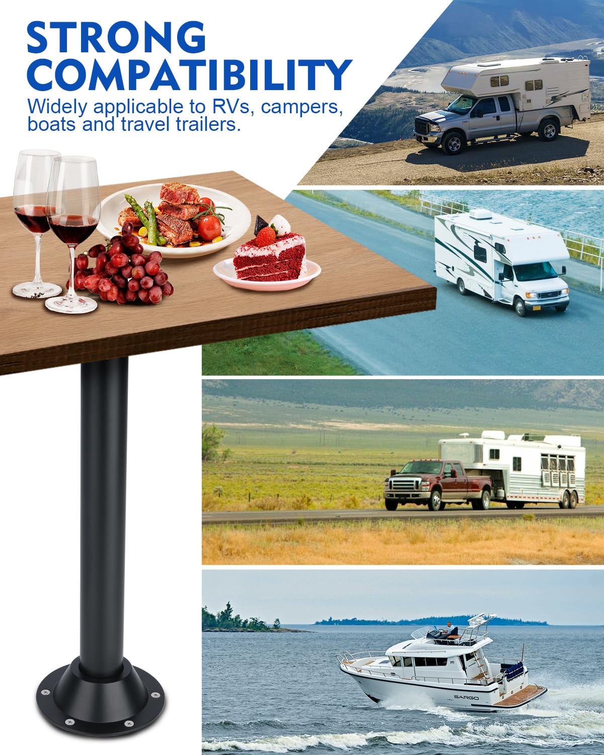 Snapklik.com : Altyostar 29" RV Table Base Mount And RV Table Leg