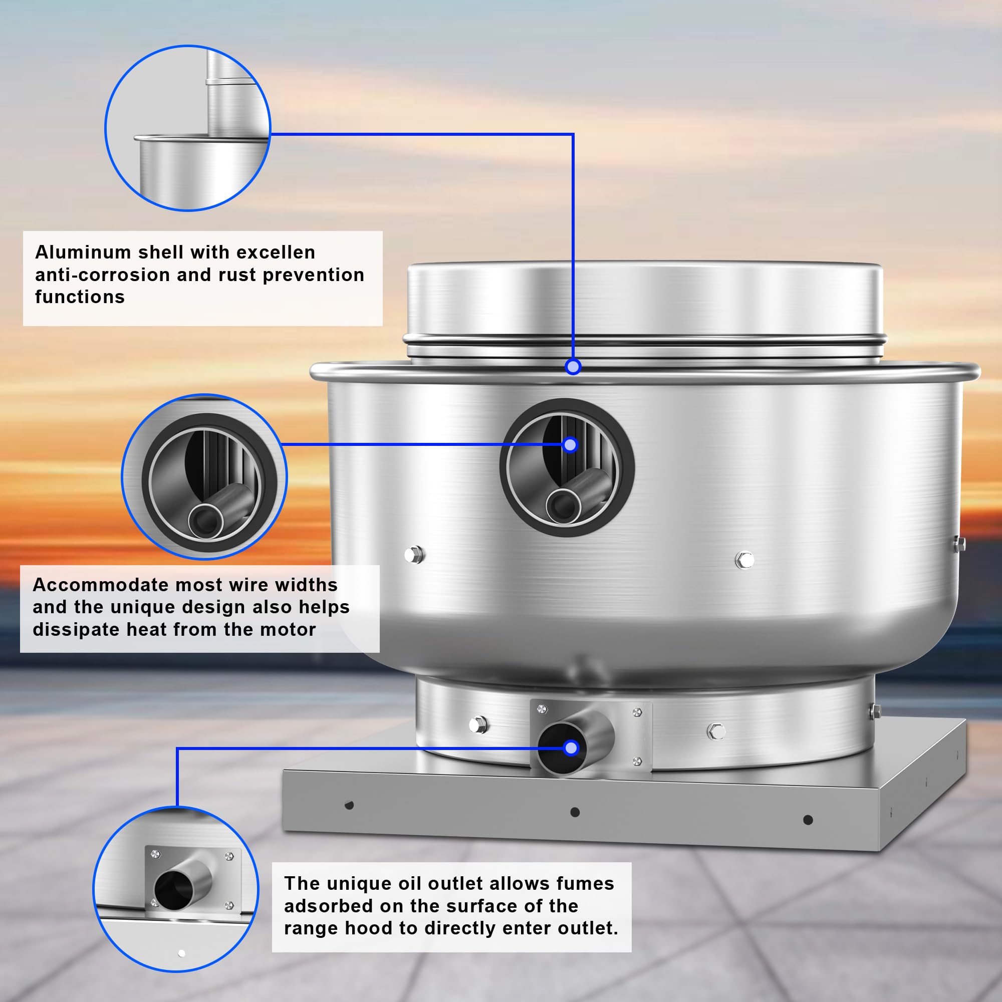 Snapklik.com : Roof Ventilator Restaurant Hood Grease Rated Exhaust Fan ...