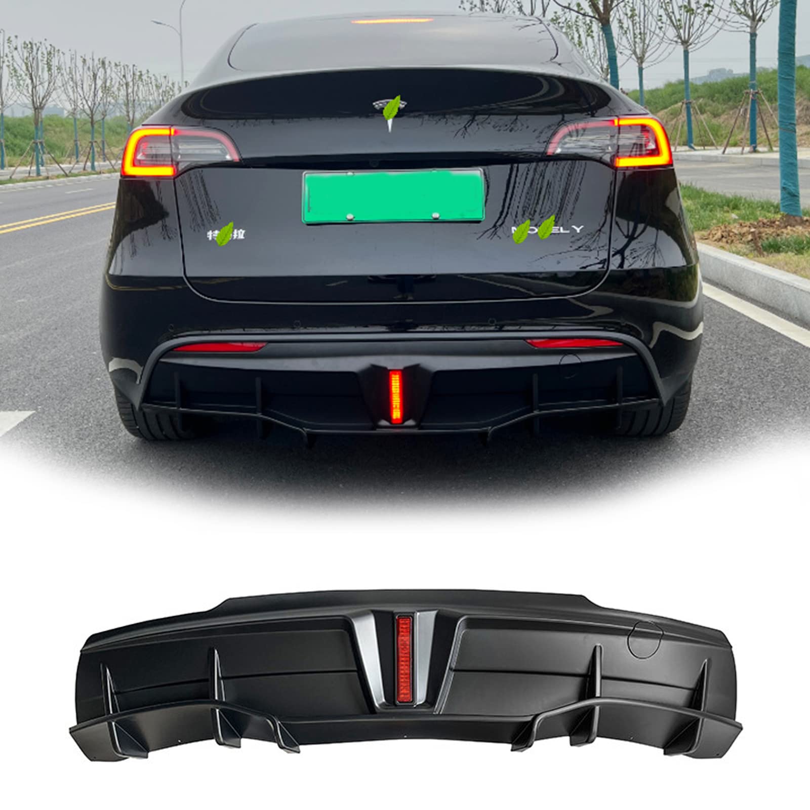 Buy TOPSTH Rear Diffuser Compatible with 2020-2022 Tesla Model Y, Rear ...