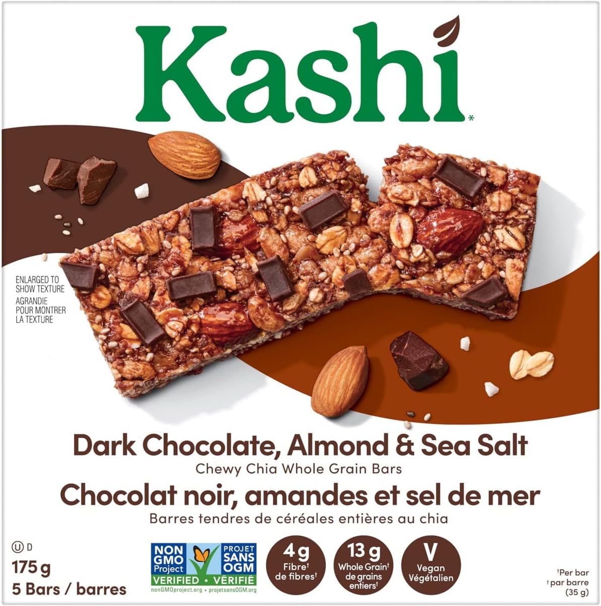 Kashi Dark Chocolate, Almond & Sea Salt Chewy Chia Whole Grain Bars ...