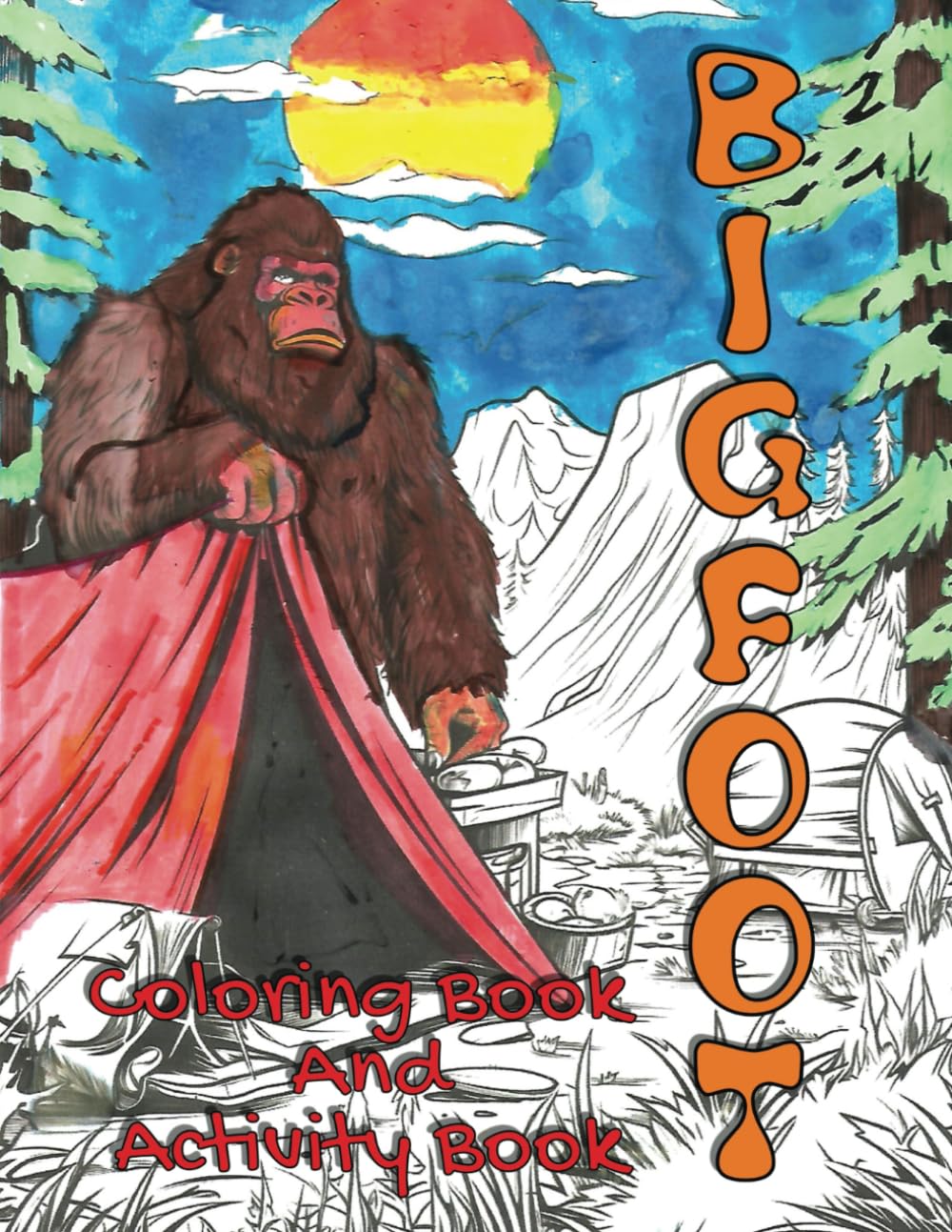 Amazon.com: Bigfoot Coloring Book and Activity Book: A stress relieving ...