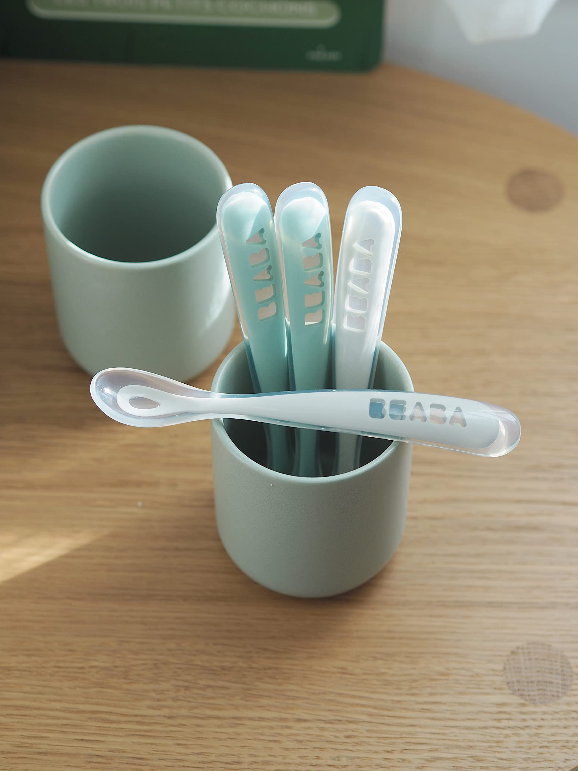 Snapklik.com : BEABA Babys First Foods Spoon Set, Original Silicone ...