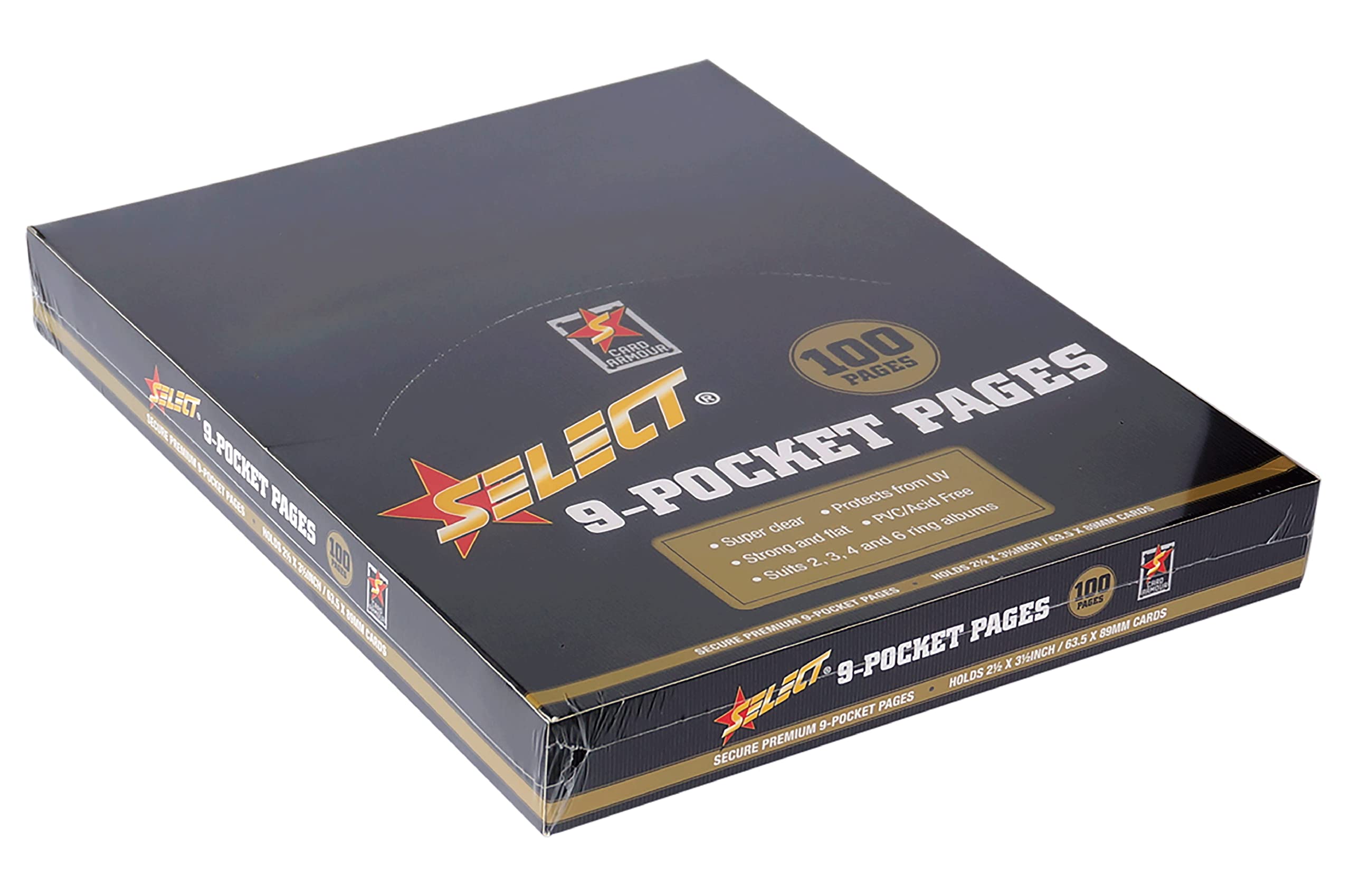 Select Card Armour 9-Pocket Trading Card Pages (100 Pages) : Amazon.com ...