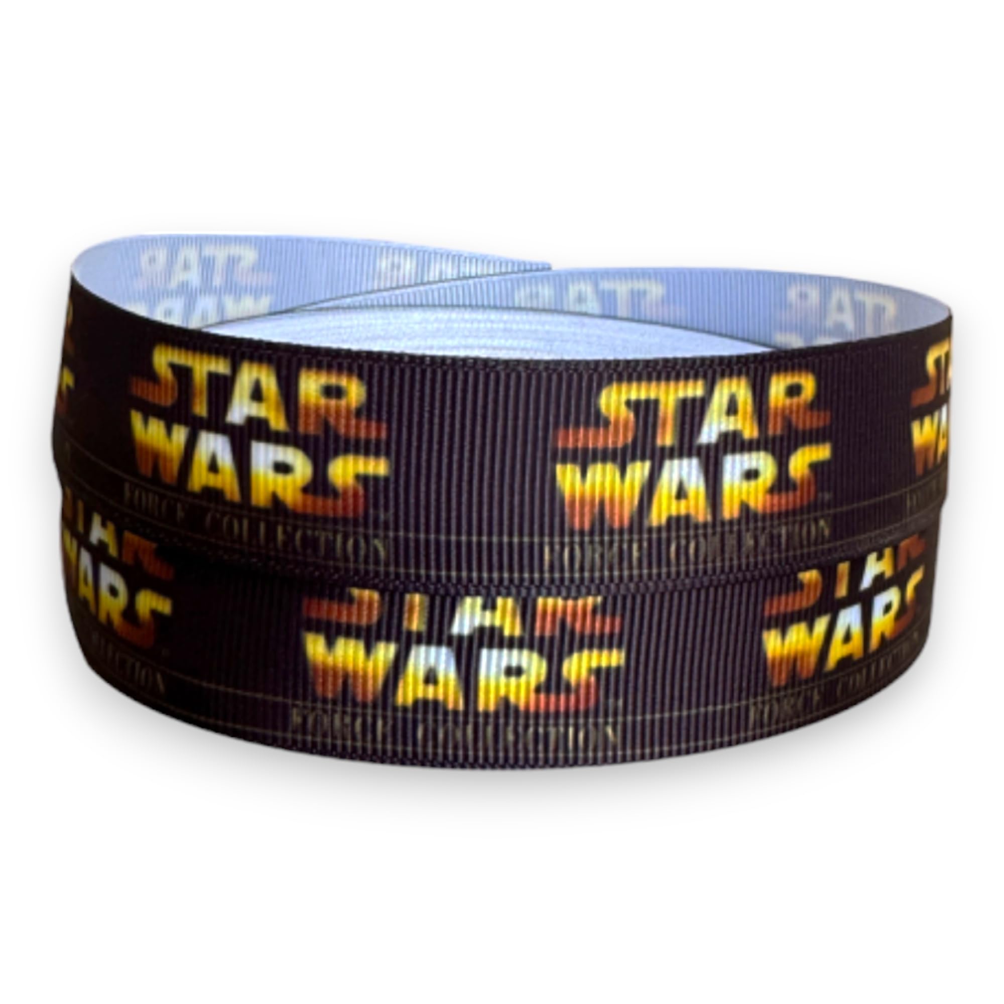 2m x 22mm Wide Star Wars Black & Yellow Ribbon for Personalised ...