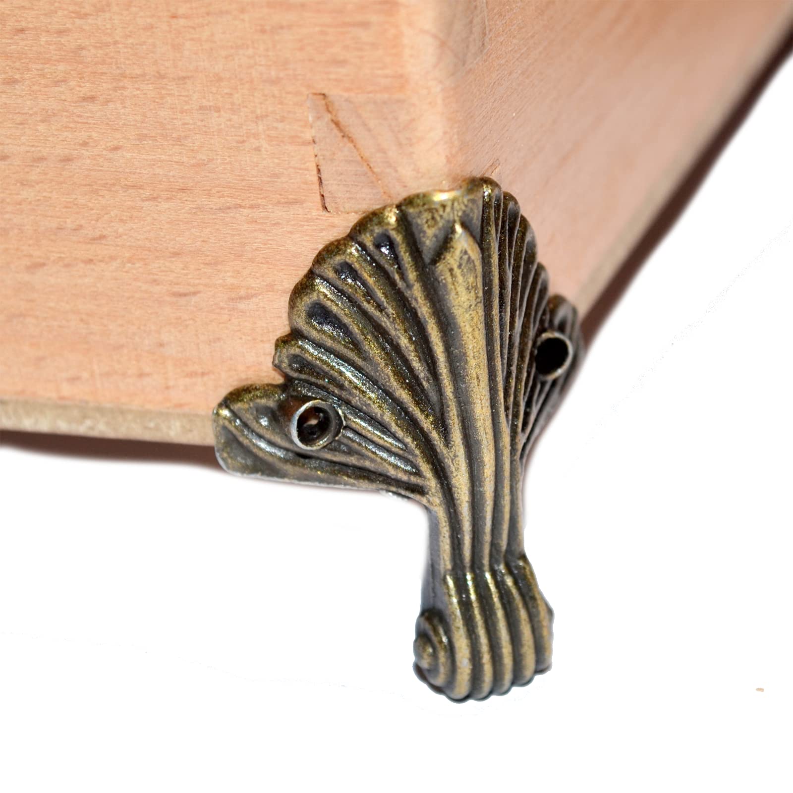 Amazon.com: 12 Pcs Vintage Bronze Wood Case Metal Legs Decorative Jewelry Box Feet Copper ...