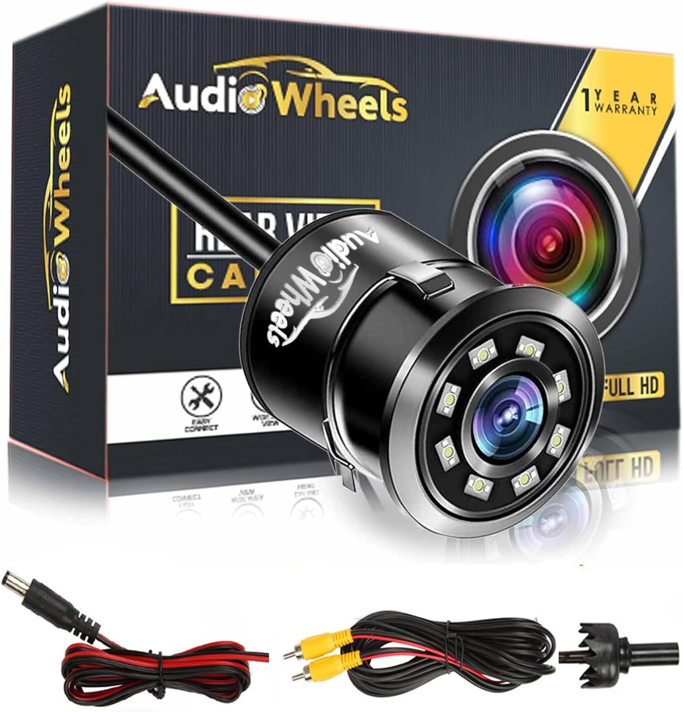 Generic Car Rear View Reverse Parking Camera with HD Night Vision 8 LED ...