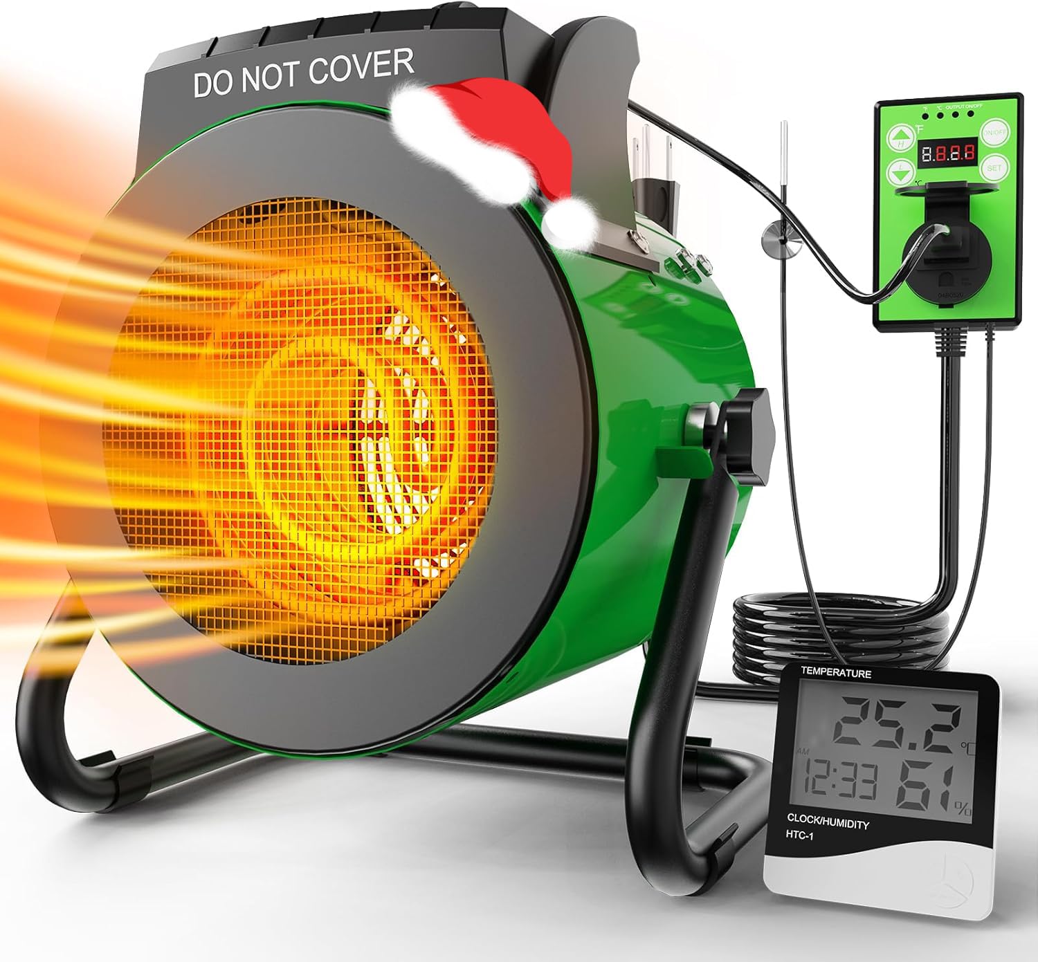 Amazon.com: AgiiMan Greenhouse Heater with Adjustable Thermostat,1500W ...