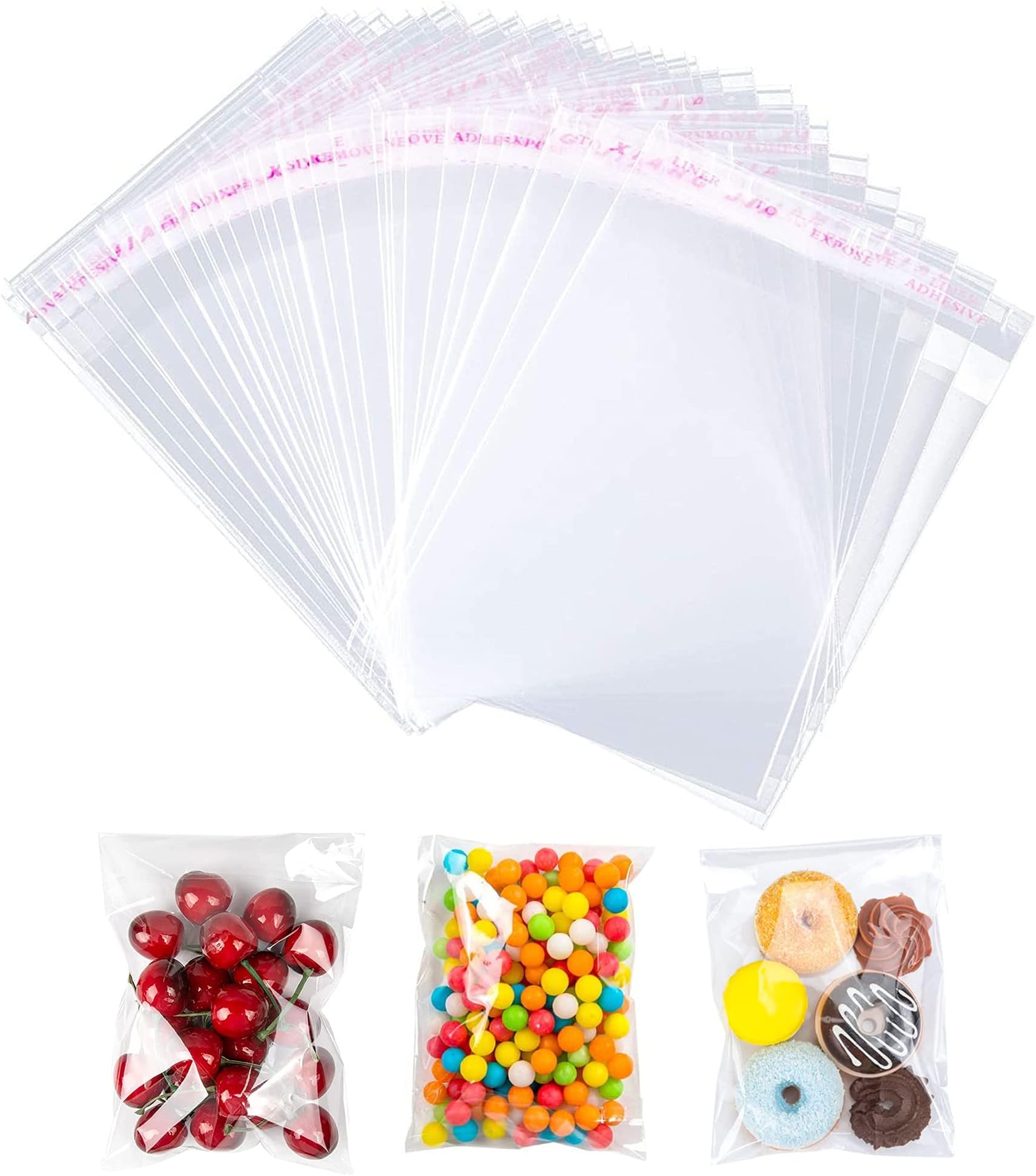 A6 Clear Self-adhesive Bags 100 Pack, Self Sealing Cellophane Display ...