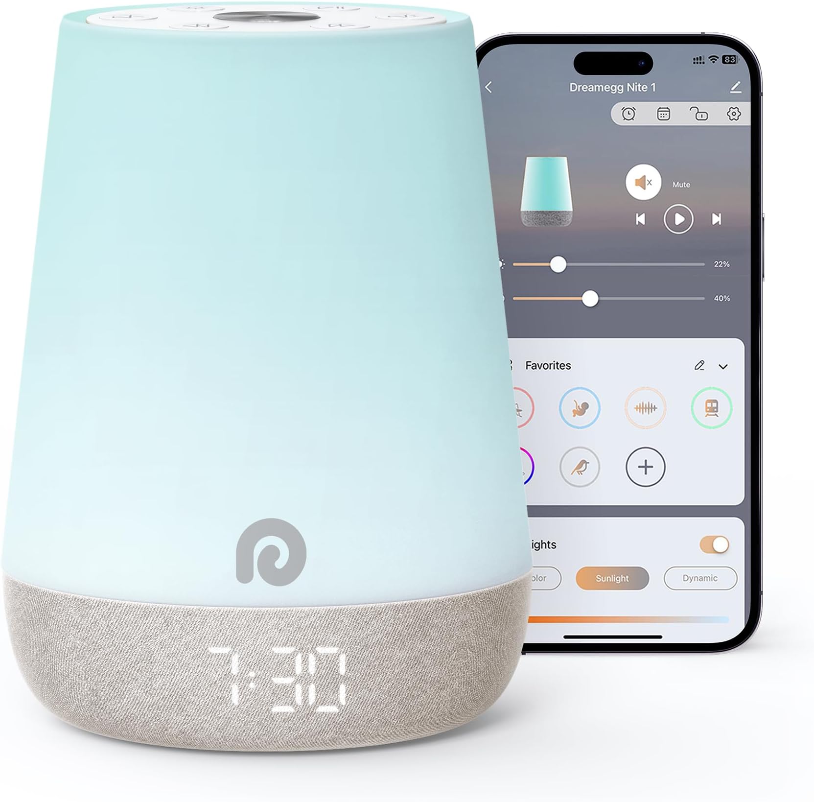 Amazon.com: Dreamegg Nite 1 - Baby Sound Machine, Sleep Trainer, Night ...