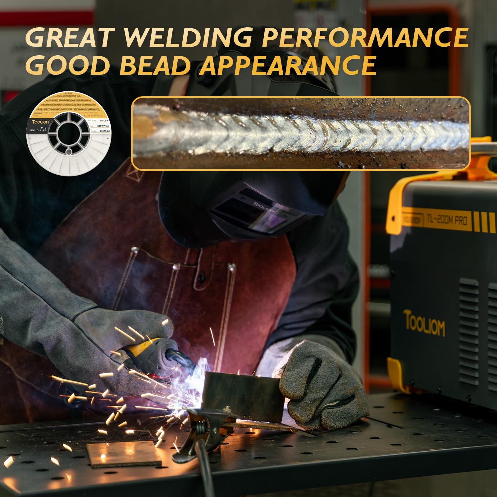 Snapklik.com : TOOLIOM ER70S-6 .035"(0.9 Mm) Mild Steel MIG Solid ...