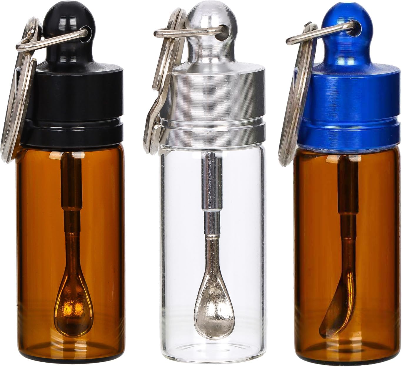 Amazon.com: RLFDAE 3-Pack Mini Glass Containers with Spoons, Leak-Proof ...