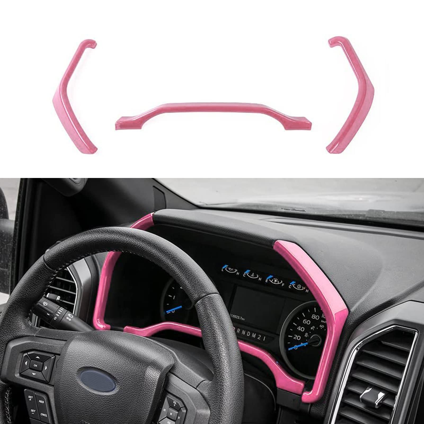 Snapklik.com : Keptrim For F150 Pink Dashboard Center Console Dash ...