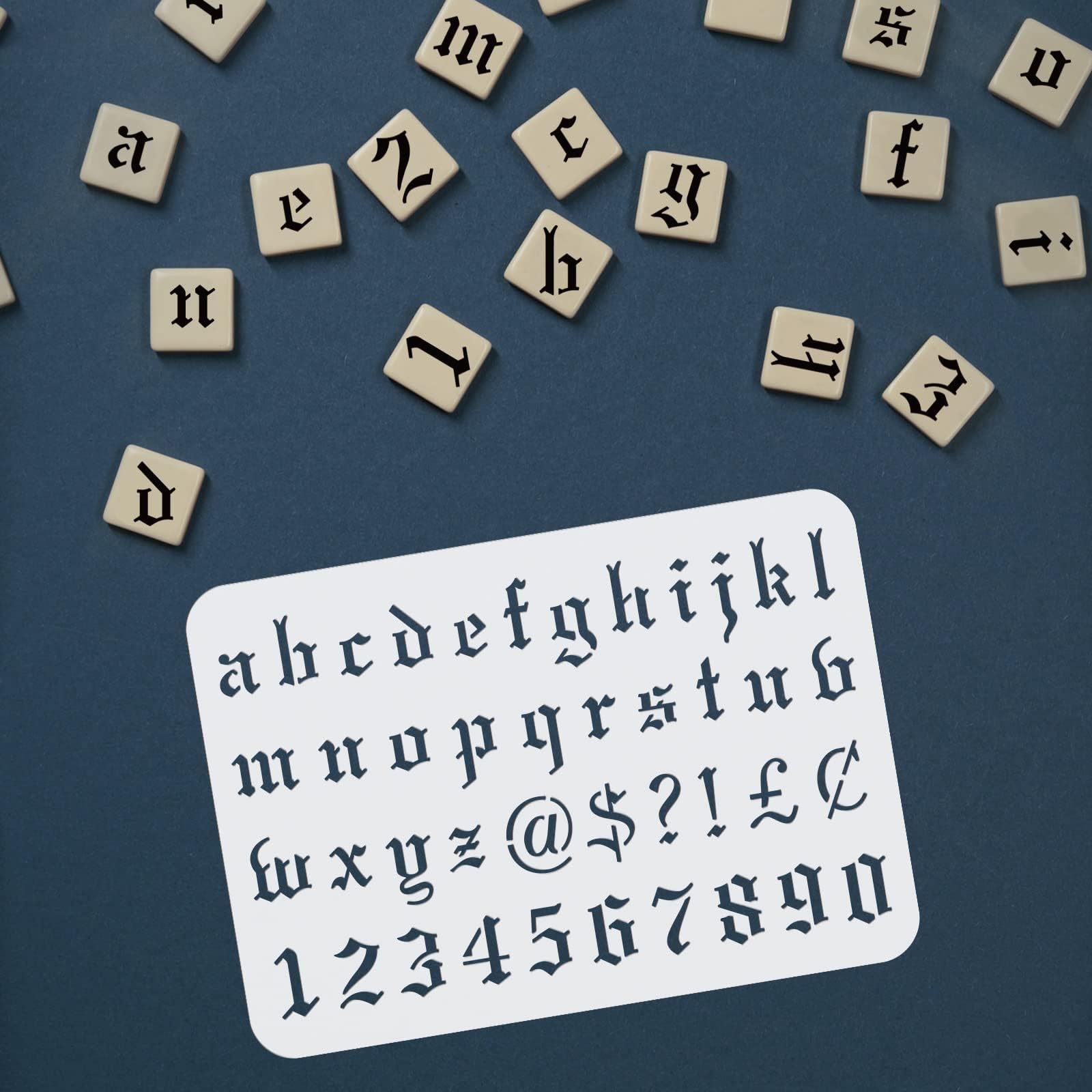 Buy FINGERINSPIRE 4 PCS Letter Stencils Template 11.7x8.3 inch Plastic ...