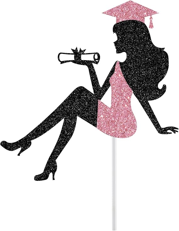 Amazon.com: Graduation Cake Topper 2025, Graduation Girl Cake Topper ...