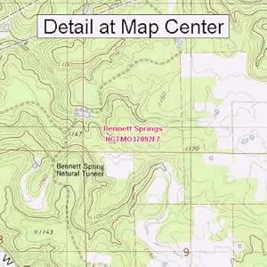 Amazon.com : USGS Topographic Quadrangle Map - Bennett Springs ...