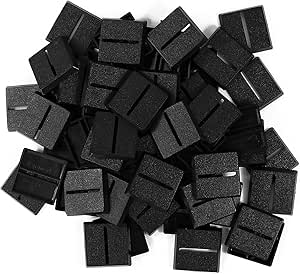 Amazon.com: Evemodel Plastic Model Bases with Slot Square Black ABS for ...