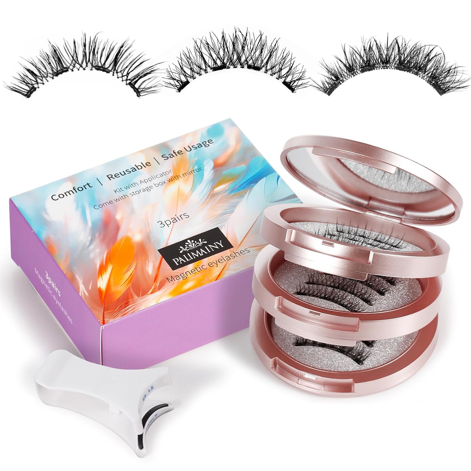 Amazon.com: Palimainy Magnetic eyelashes,3pairs,3styles,natural look ...