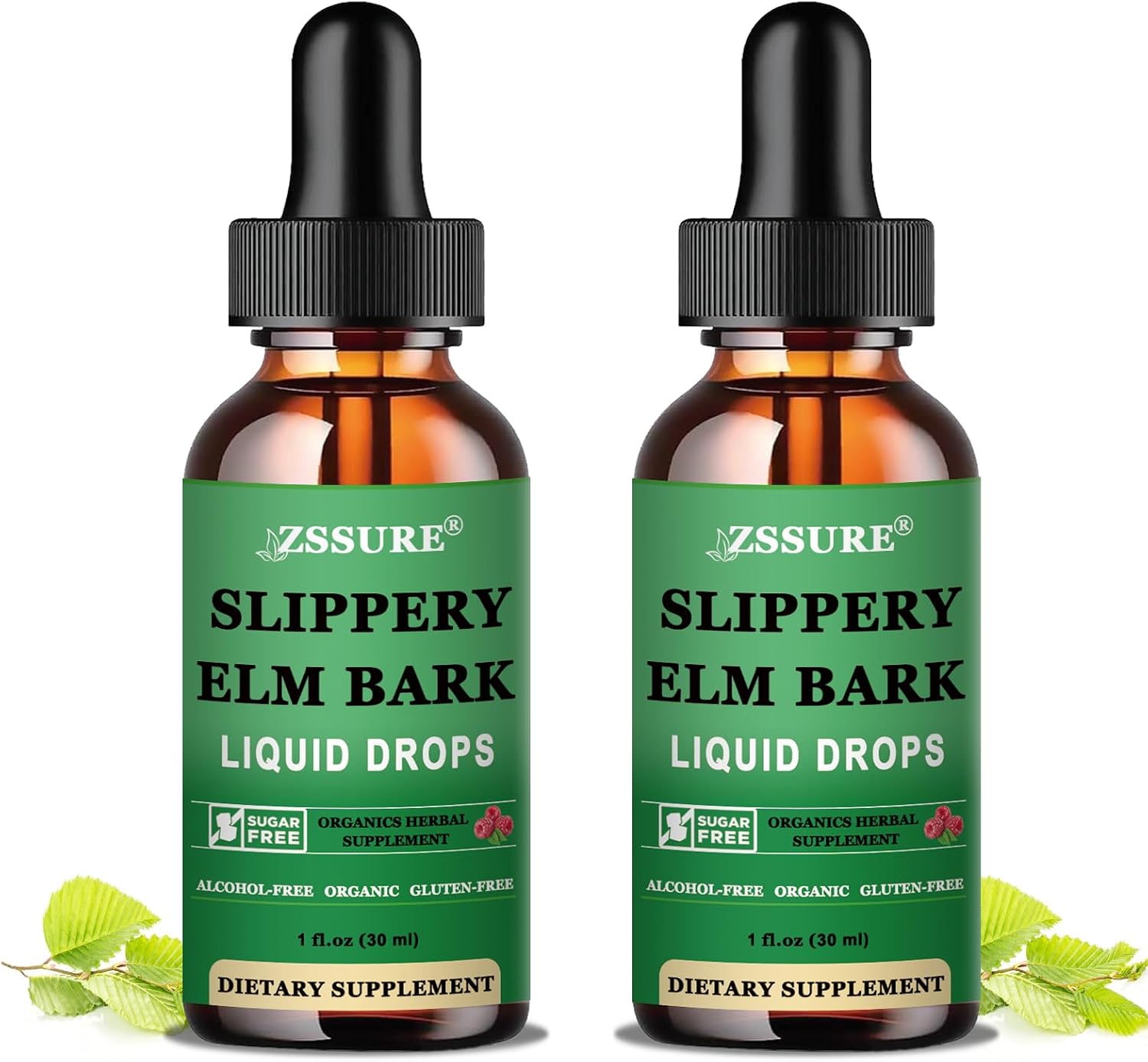 Amazon.com: (2 Pack) Slippery Elm Bark Liquid Drops, Pure Organic ...