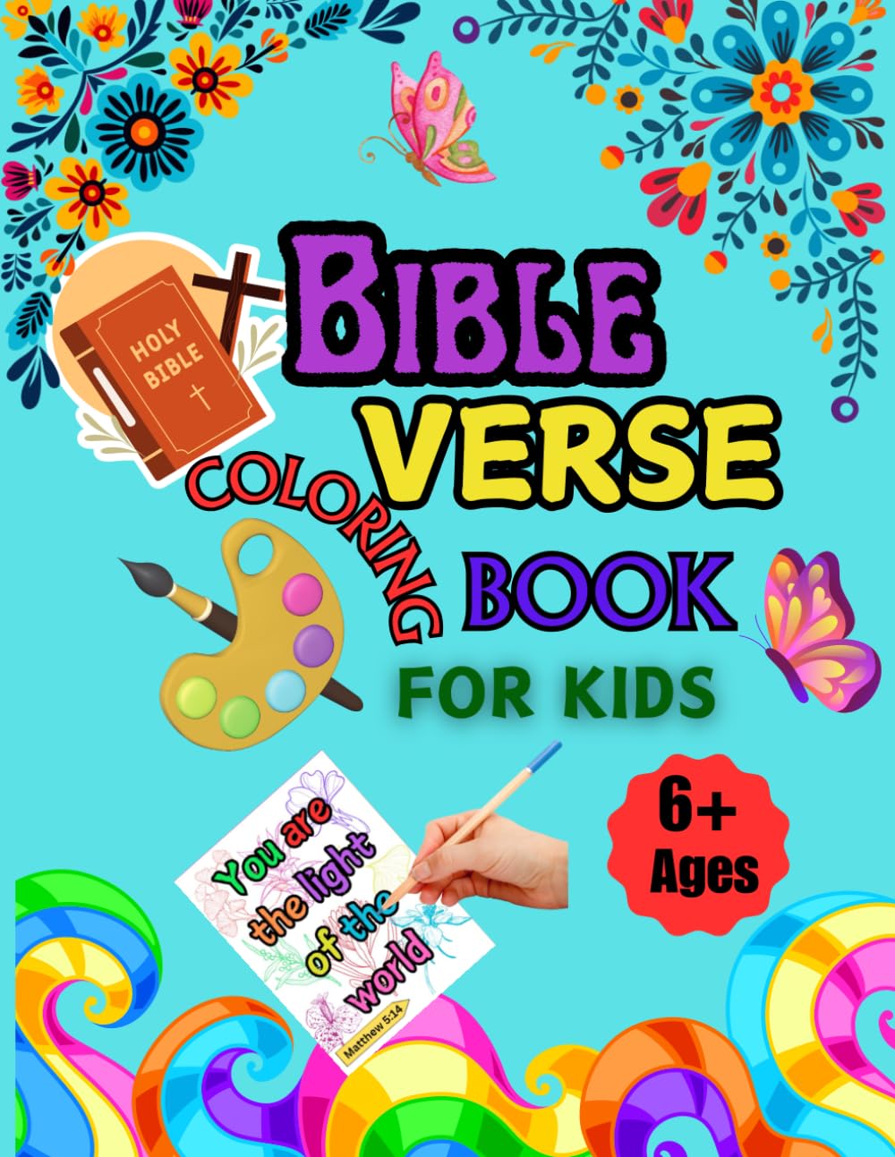 Bible Verse Coloring Book For Kids: Christian Coloring Book For ...