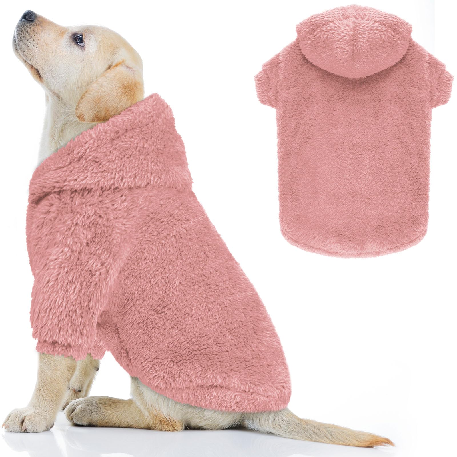 Amazon.com : Fuzzy Dog Sweaters for Medium Dogs Dog Hoodie Soft Double ...