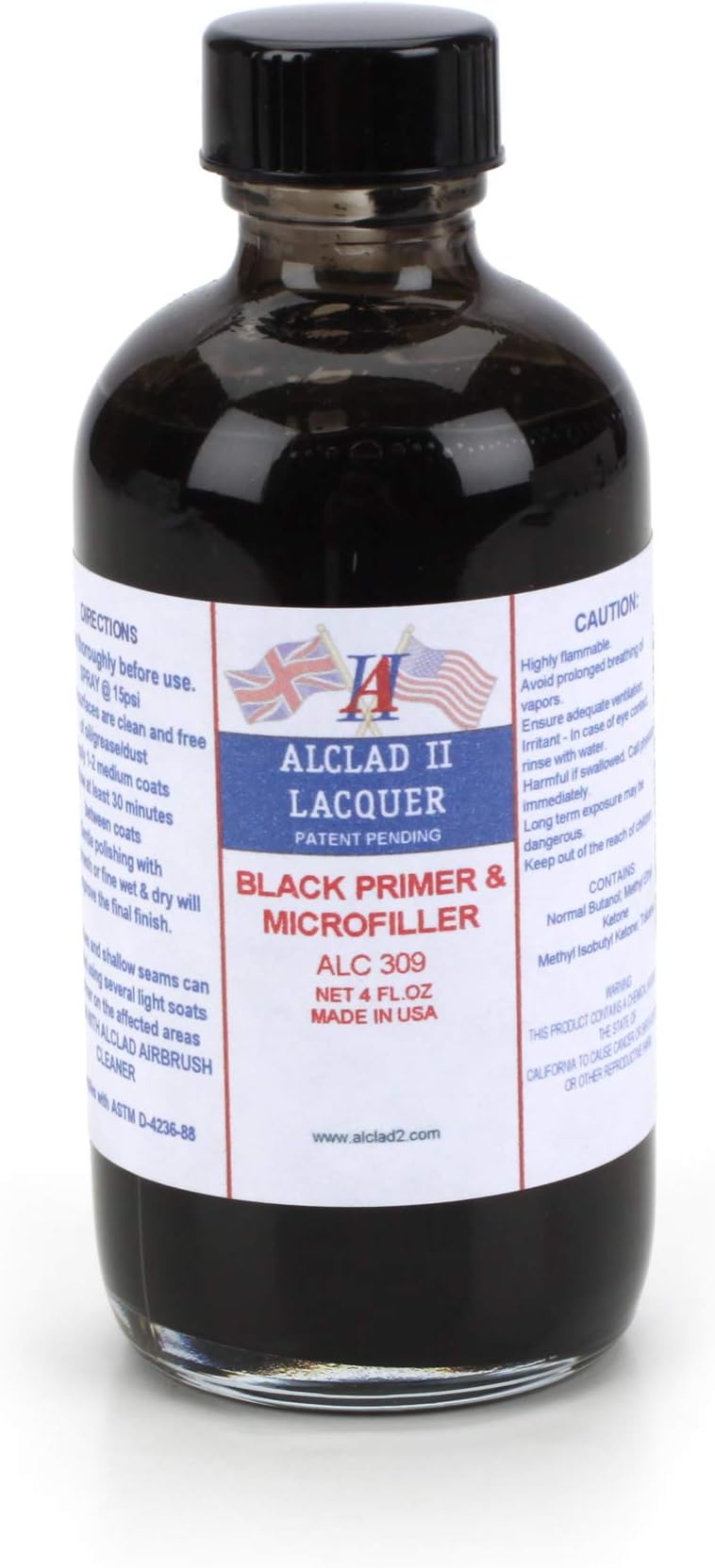 Alclad II Lacquers Black Primer & Microfiller 4oz, ALC309 - Military ...
