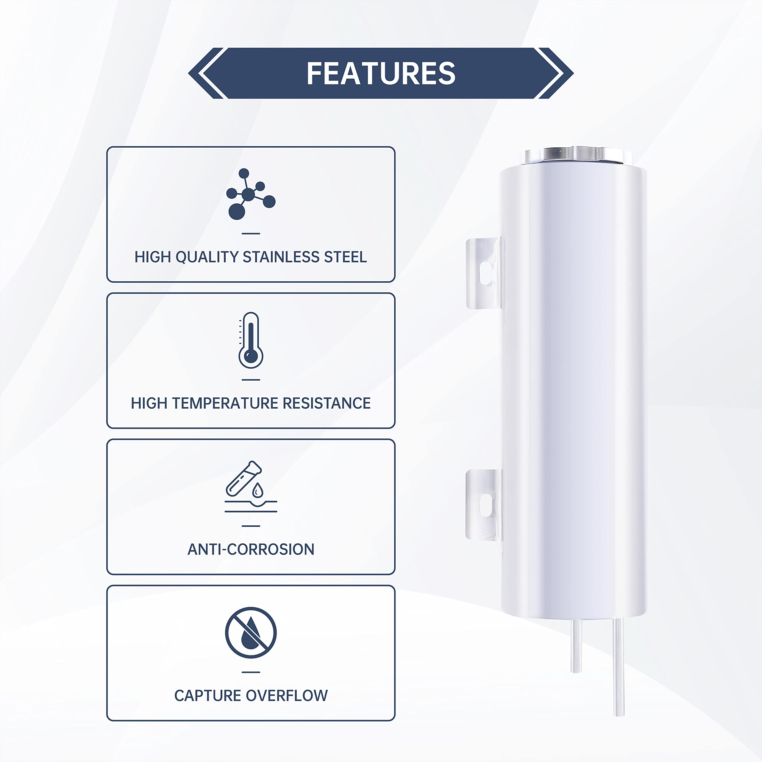 Snapklik.com : Radiator Coolant Over Flow Puke Tank Can 3 X 9 Inch ...