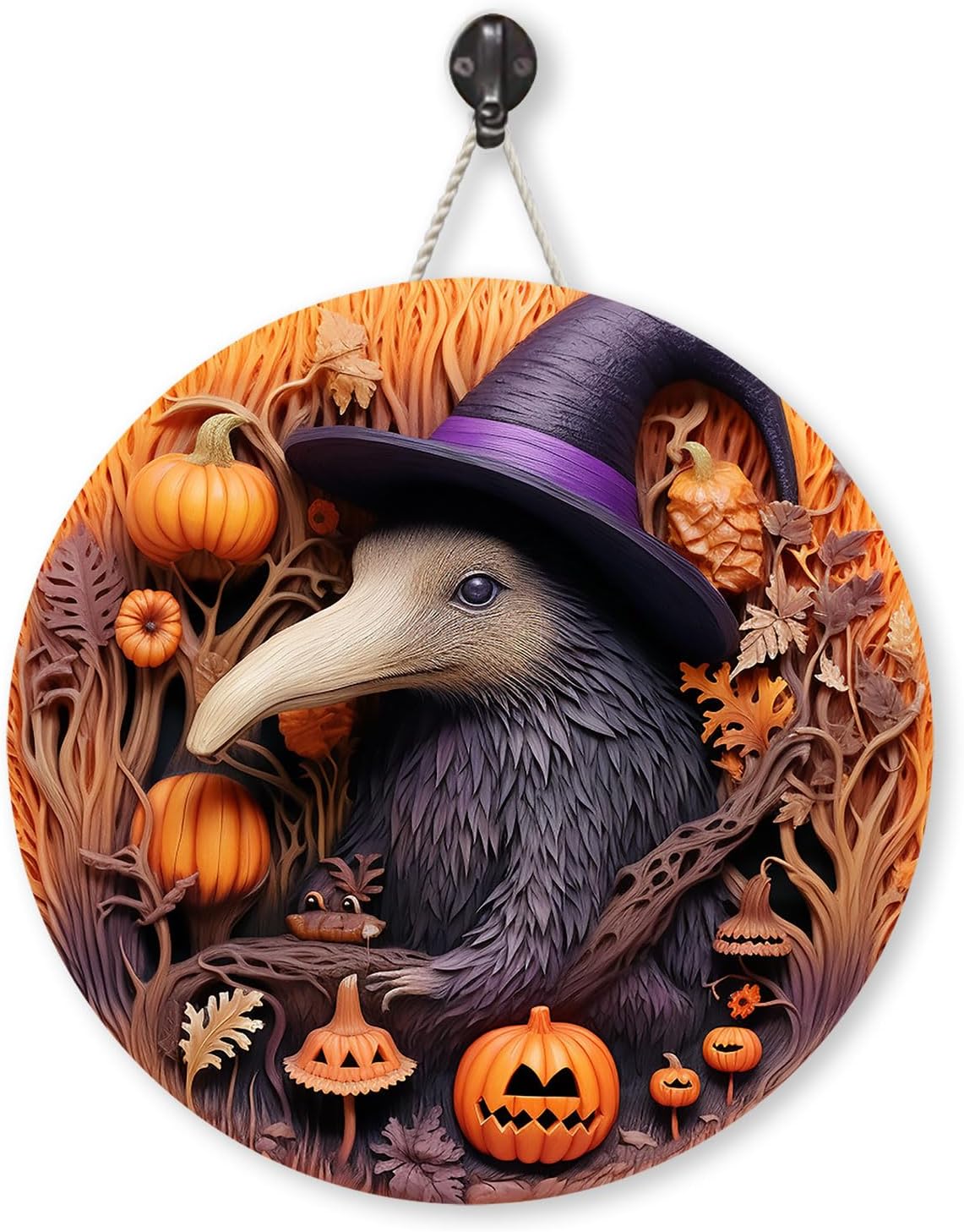 Amazon.com: Wood Carving Of Anteater With Witch Hat Custom Wood Signs ...