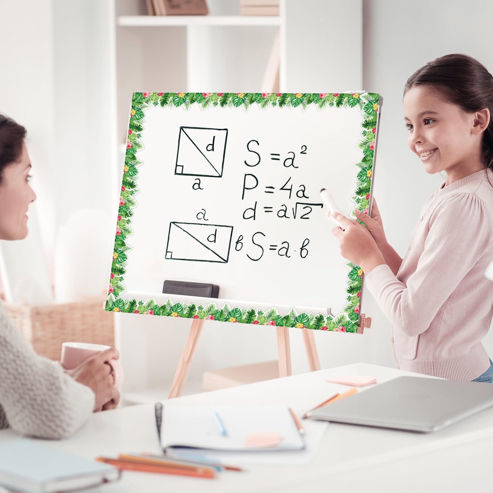 Snapklik.com : Sinload 24 Pcs Boho Magnetic Borders Tropical Leaves ...