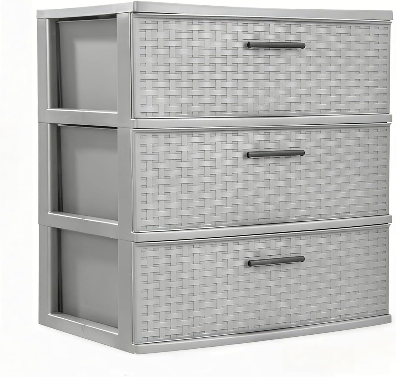 Amazon.com: 3 Drawer Storage Organizer, Plastic Drawers with Pull ...
