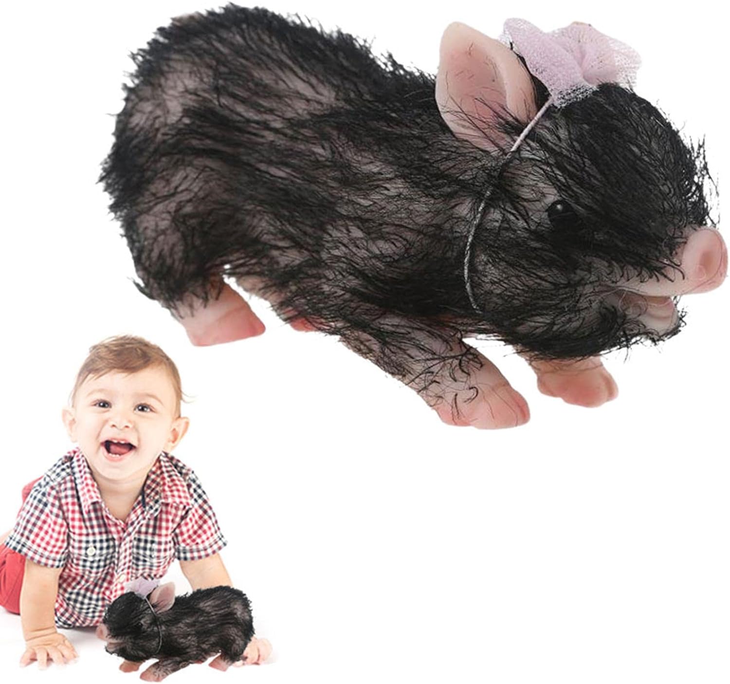 Reborn Pig Piglet de silicona Reborn Muñeca suave de animales renacidos ...